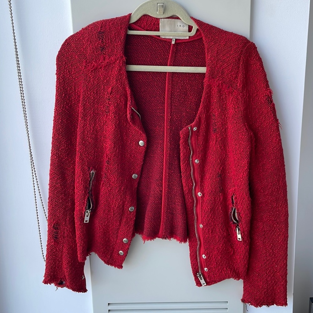 Iro Agnette Tweed Jacket - Gem
